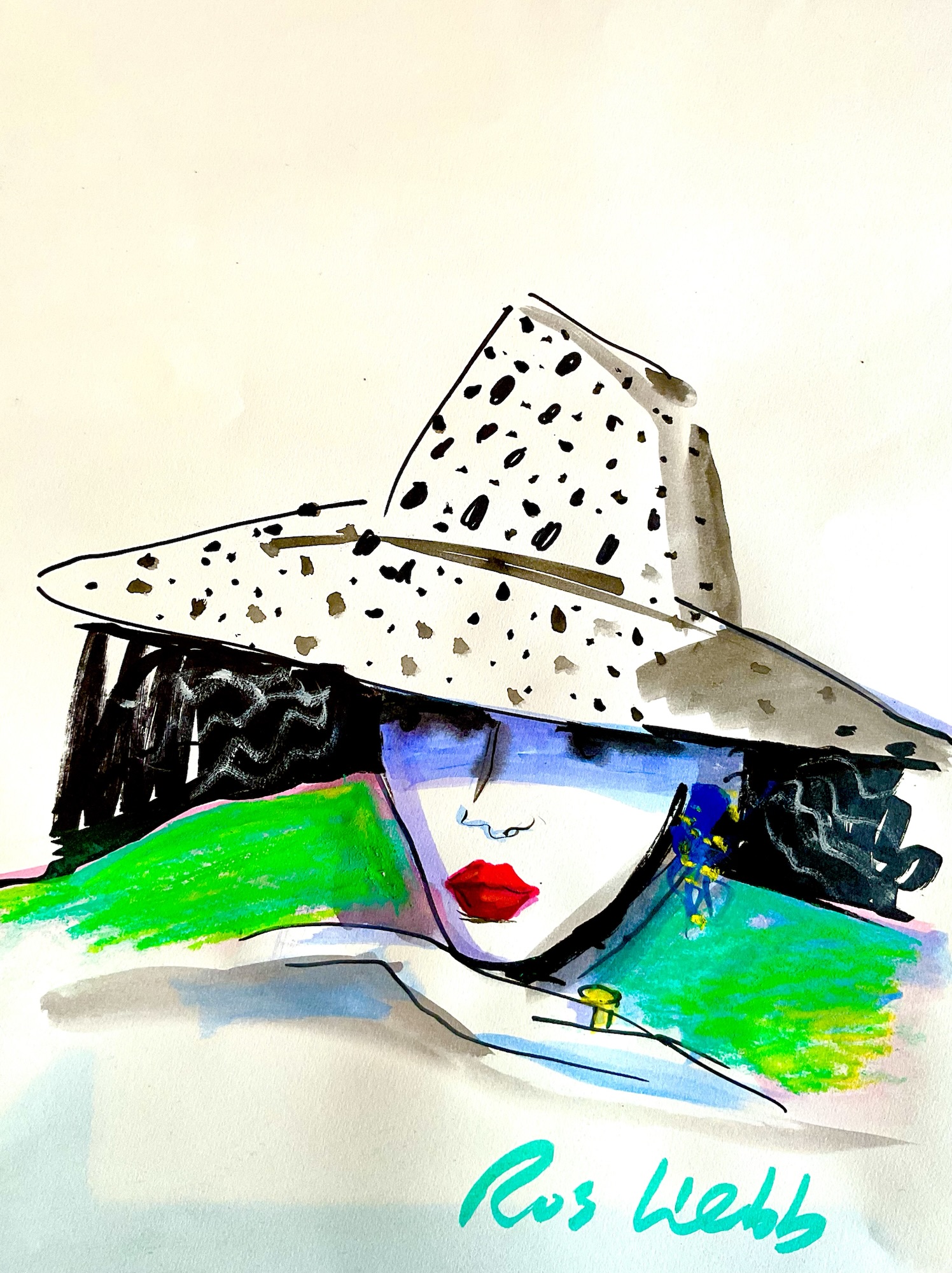 Spotty hat – ros webb art